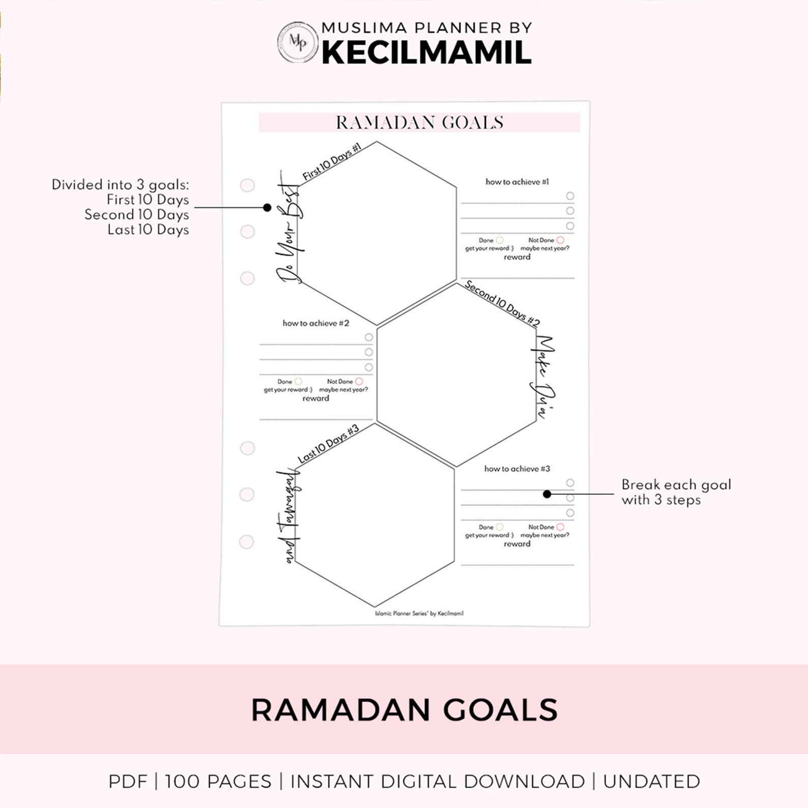 RAMADAN PLANNER by Kecilmamil (printable - Instant Download PDF Files ...