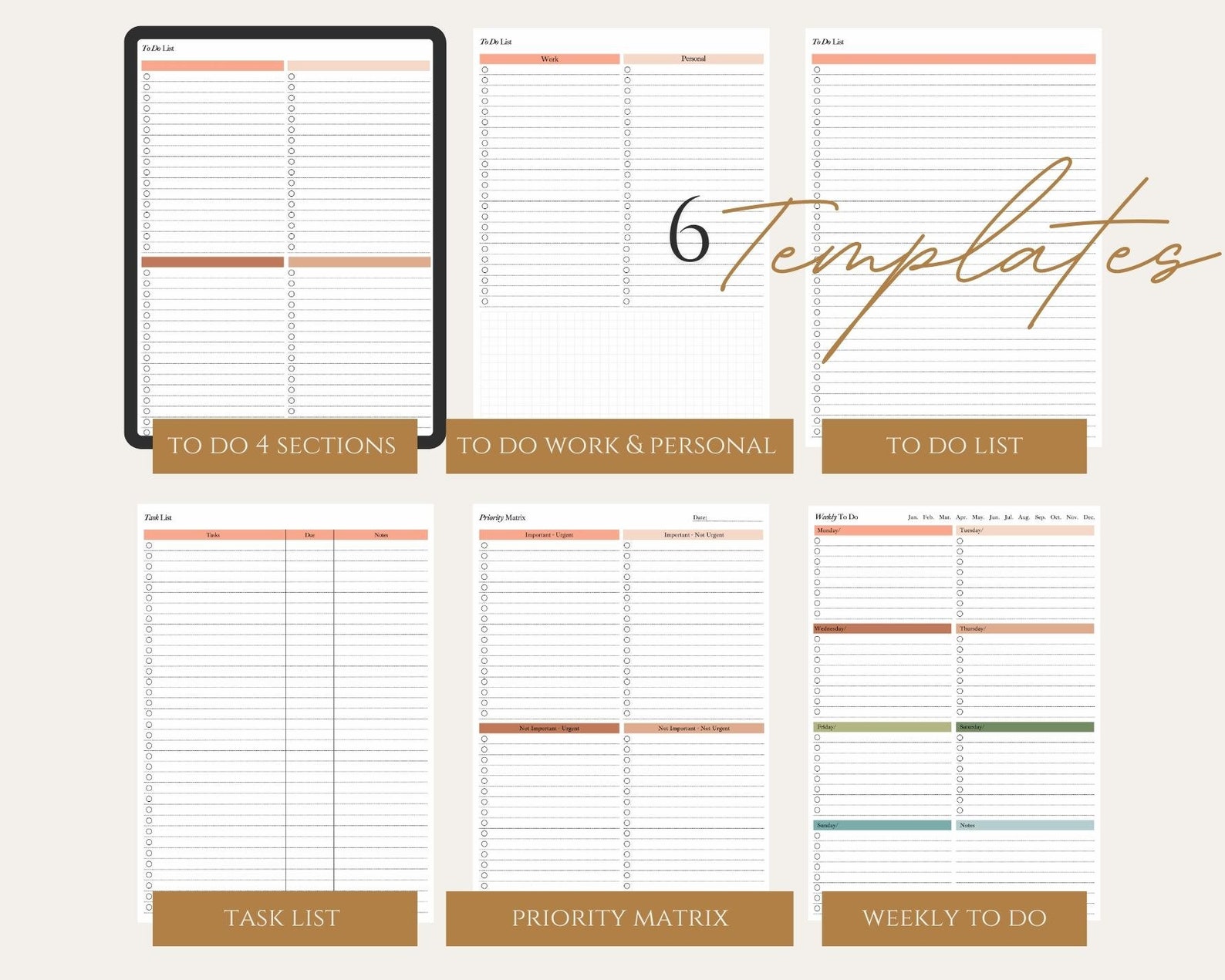 To Do List Bundle Digital Planner Template for Goodnotes on Ipad ...