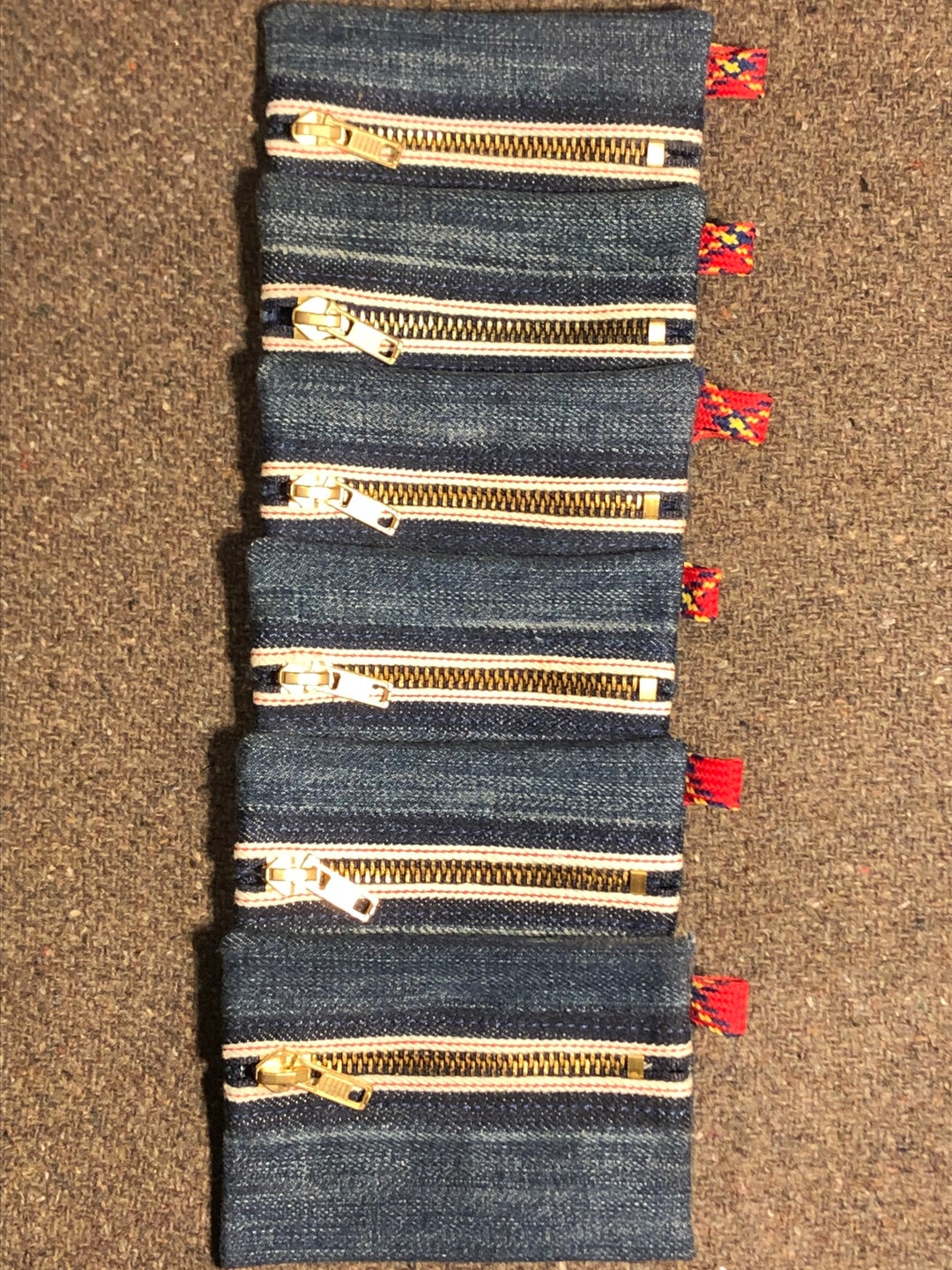 Selvedge Denim Coin and Card Pouch Wallet Purse Handmade Upcycled ...