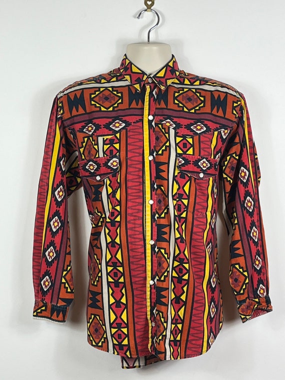 Red Aztec Print Top
