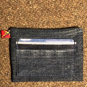 Selvedge Denim Coin and Card Pouch Wallet Purse Handmade Upcycled ...