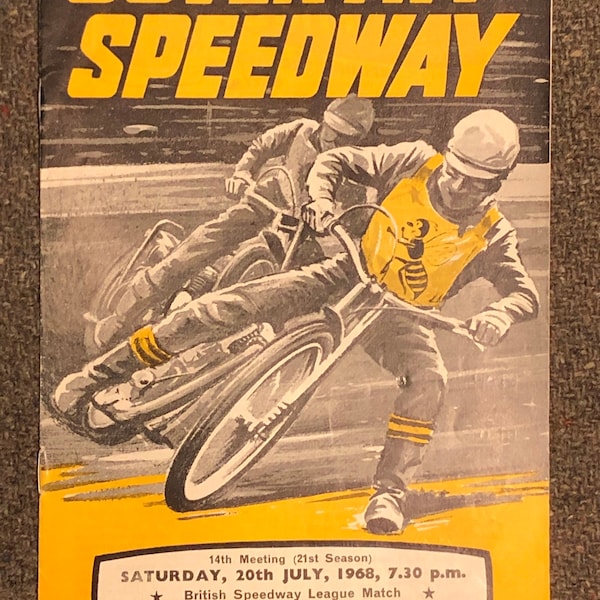 Vintage Speedway Poster - Etsy