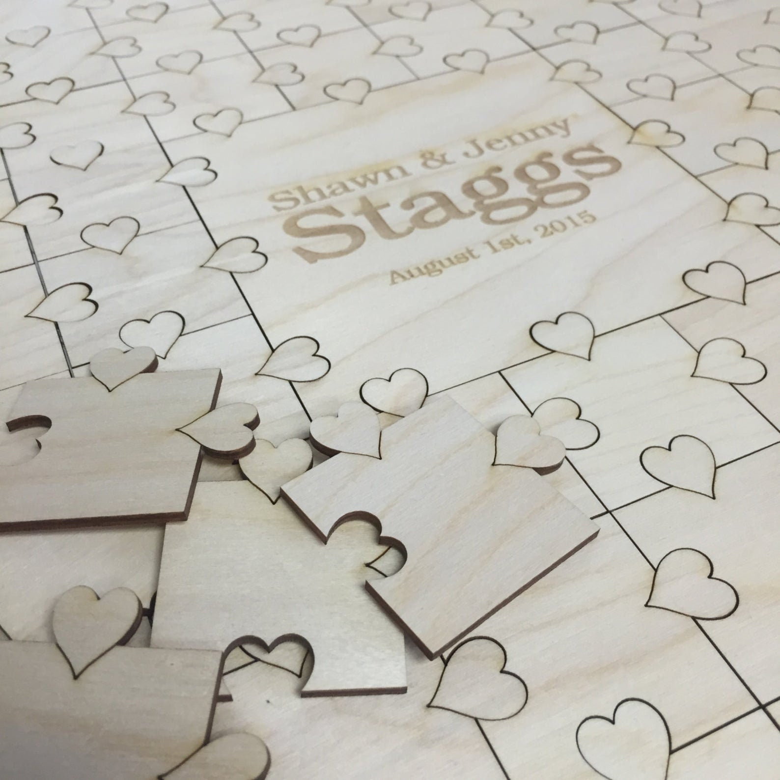 70 Piece Square Puzzle Guest Book Wedding Guest Book Puzzle - Etsy