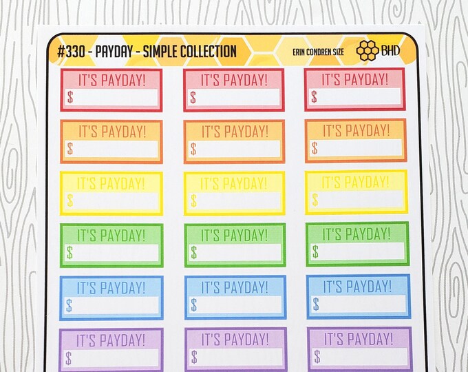 Payday Labels // No Space // Simple Collection set of 48 - Etsy