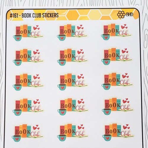 Book Club Stickers set of 24 Item 161 - Etsy