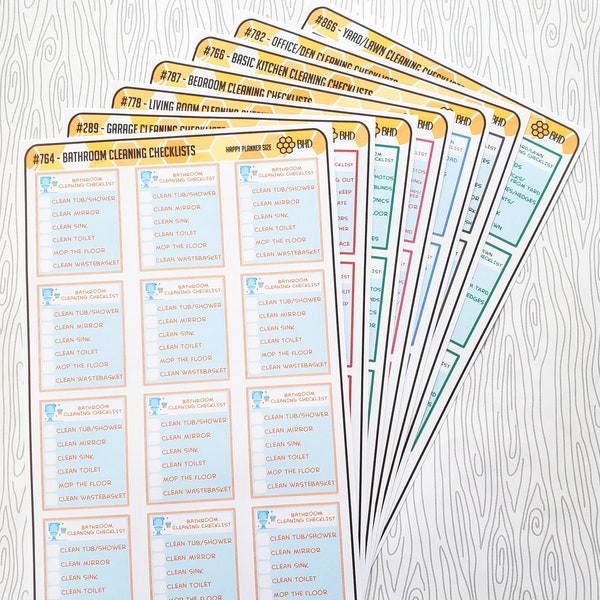 Cleaning Planner Stickers - Etsy