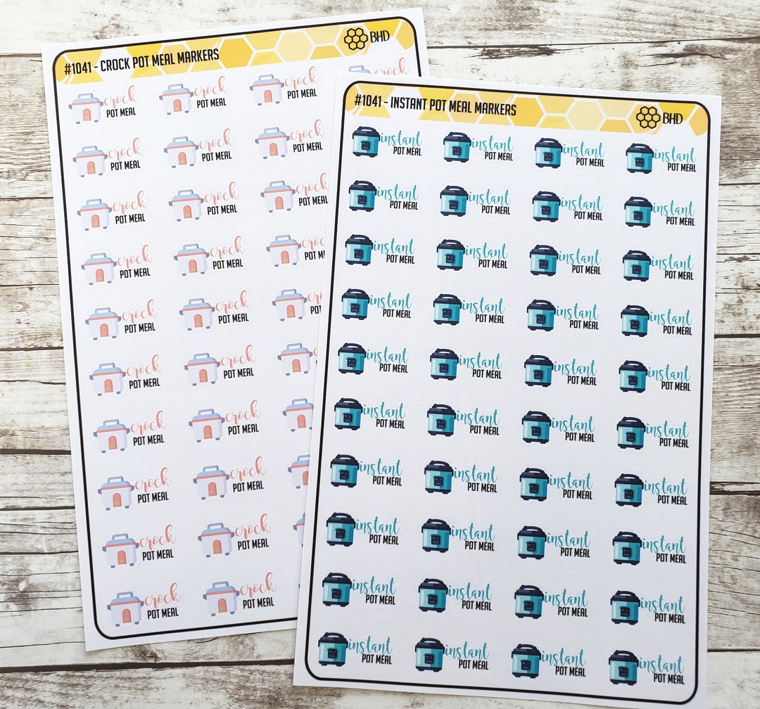 Crock Pot Markers // Instant Pot Markers Stickers (set of 40) Item ...