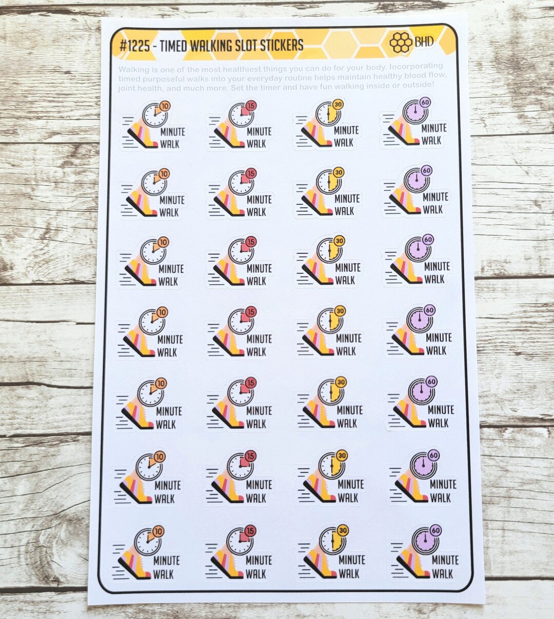 Timed Walking Slot Stickers set of 21 Item 1225 - Etsy