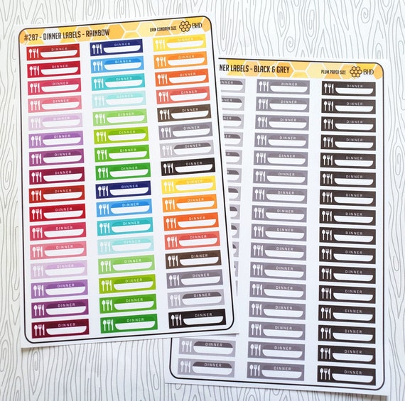 Dinner Labels set of 48 Item 287 - Etsy
