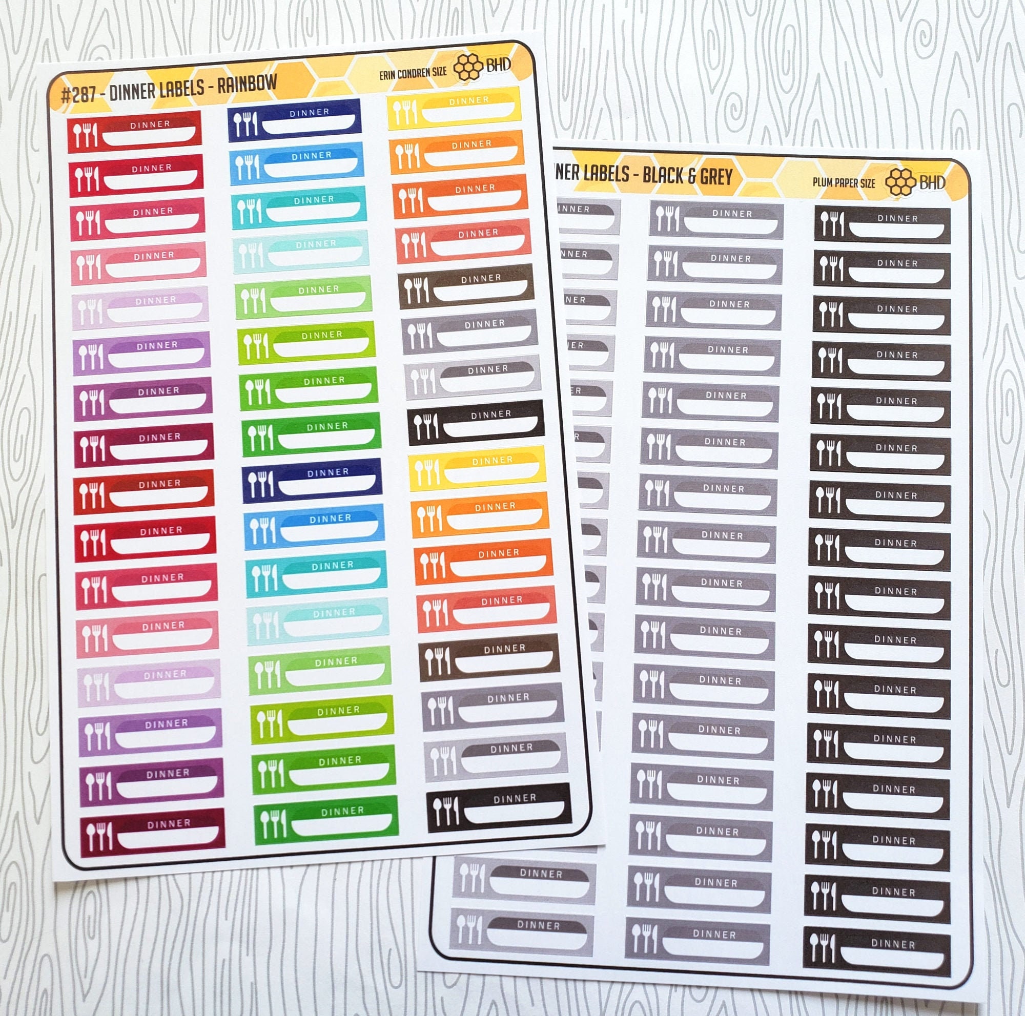Dinner Labels Set of 48 Item 287 | Etsy