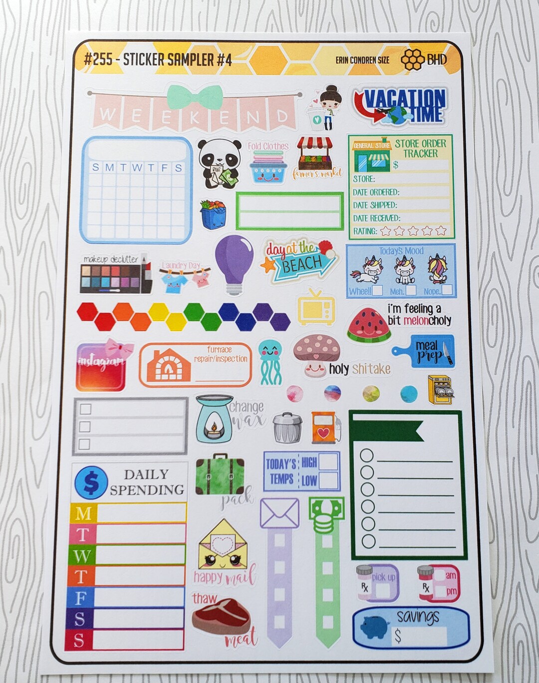 Sticker Sampler #4 (set of 65) Item #470 - Etsy