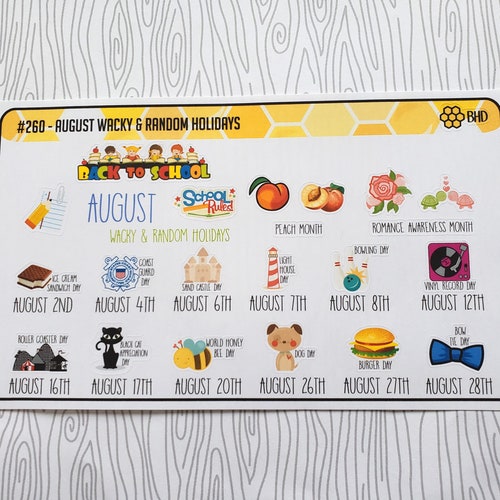 September Wacky & Random Holidays set of 16 Item 273 - Etsy