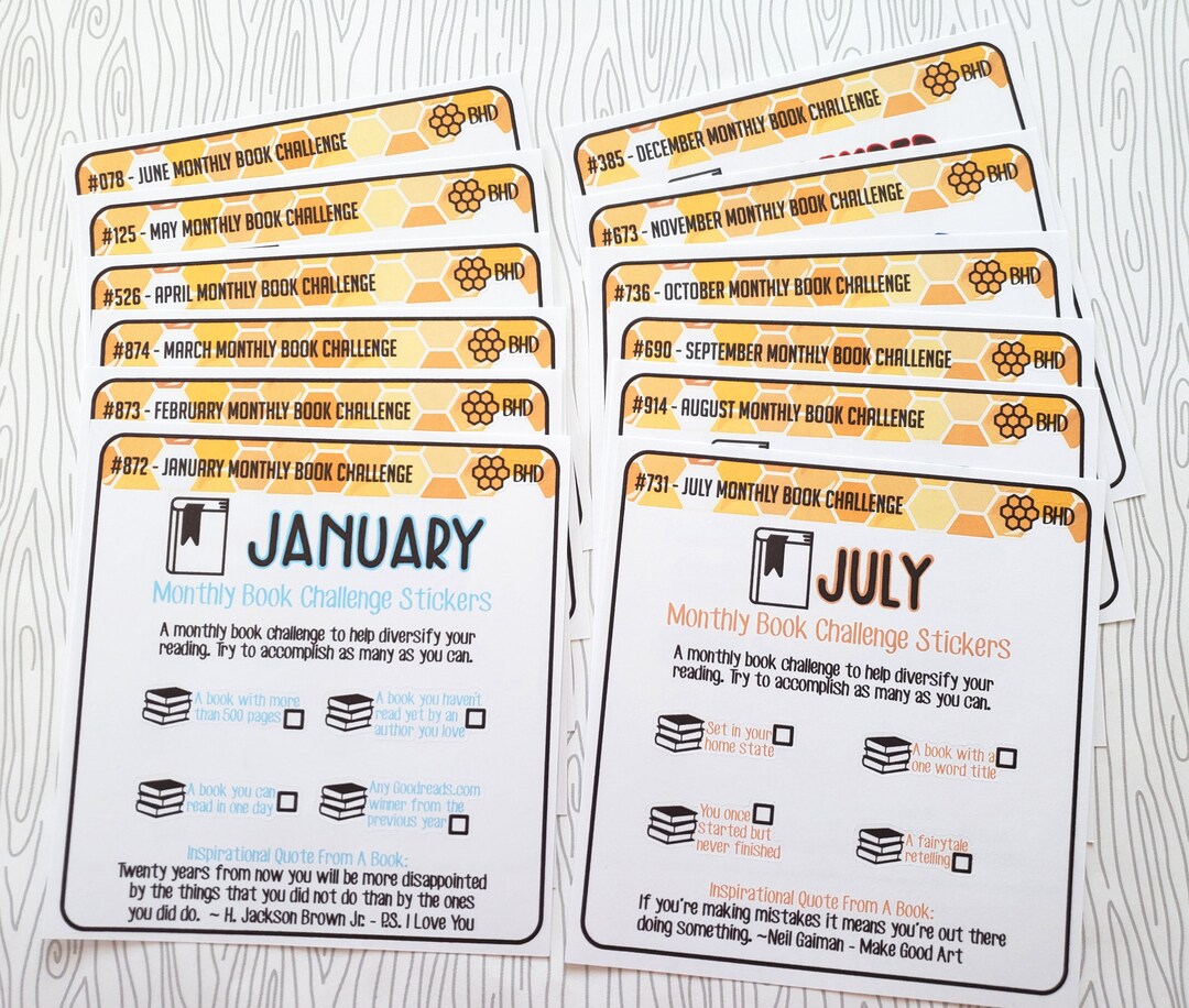 Monthly Book Challenges // Full Year (12 Months) // January - December ...