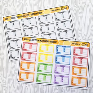 Calorie Counting Stickers (set of 16) Item #016 - Etsy