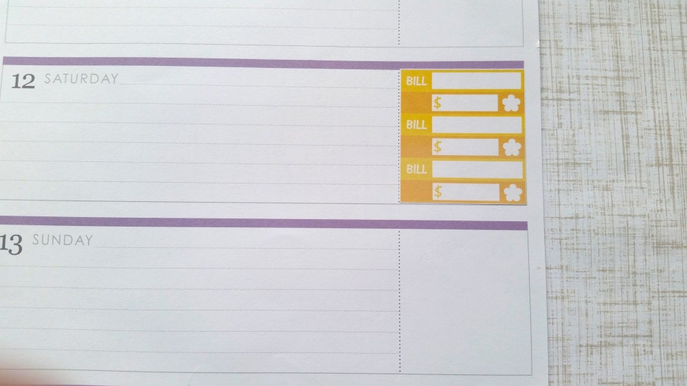 Stackable Bill Due Labels set of 8 Item 217 - Etsy