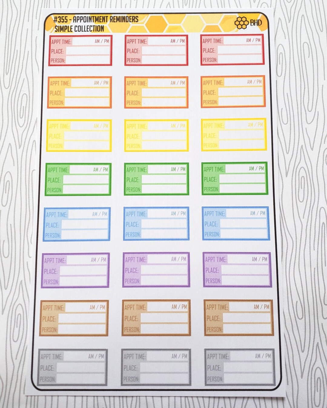 Appointment Reminders // Simple Collection (set of 24) Item #355 - Etsy