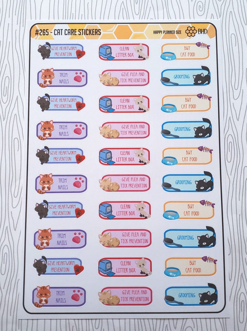 Pets // Dog Care // Cat Care Stickers (sets of 30) Item #265 - Etsy