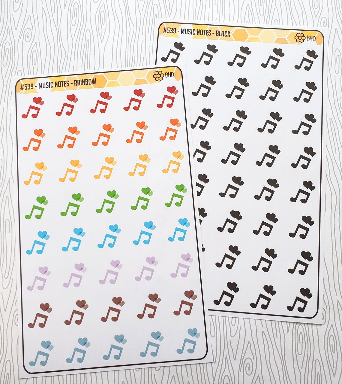 Music Note Stickers Set of 40 Item 539 | Etsy