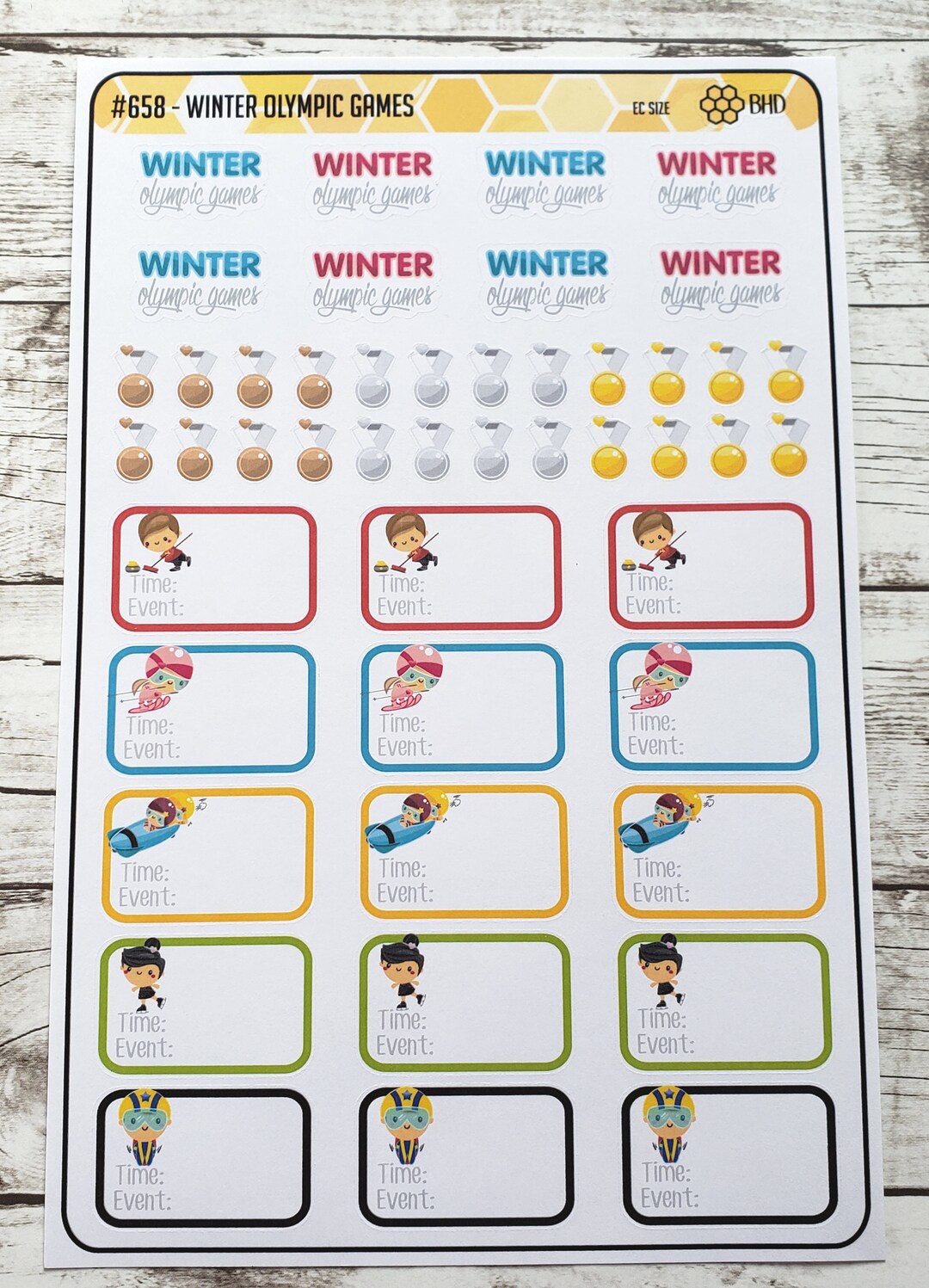 Winter Olympic Games Stickers (set of 47) Item #658 - Etsy