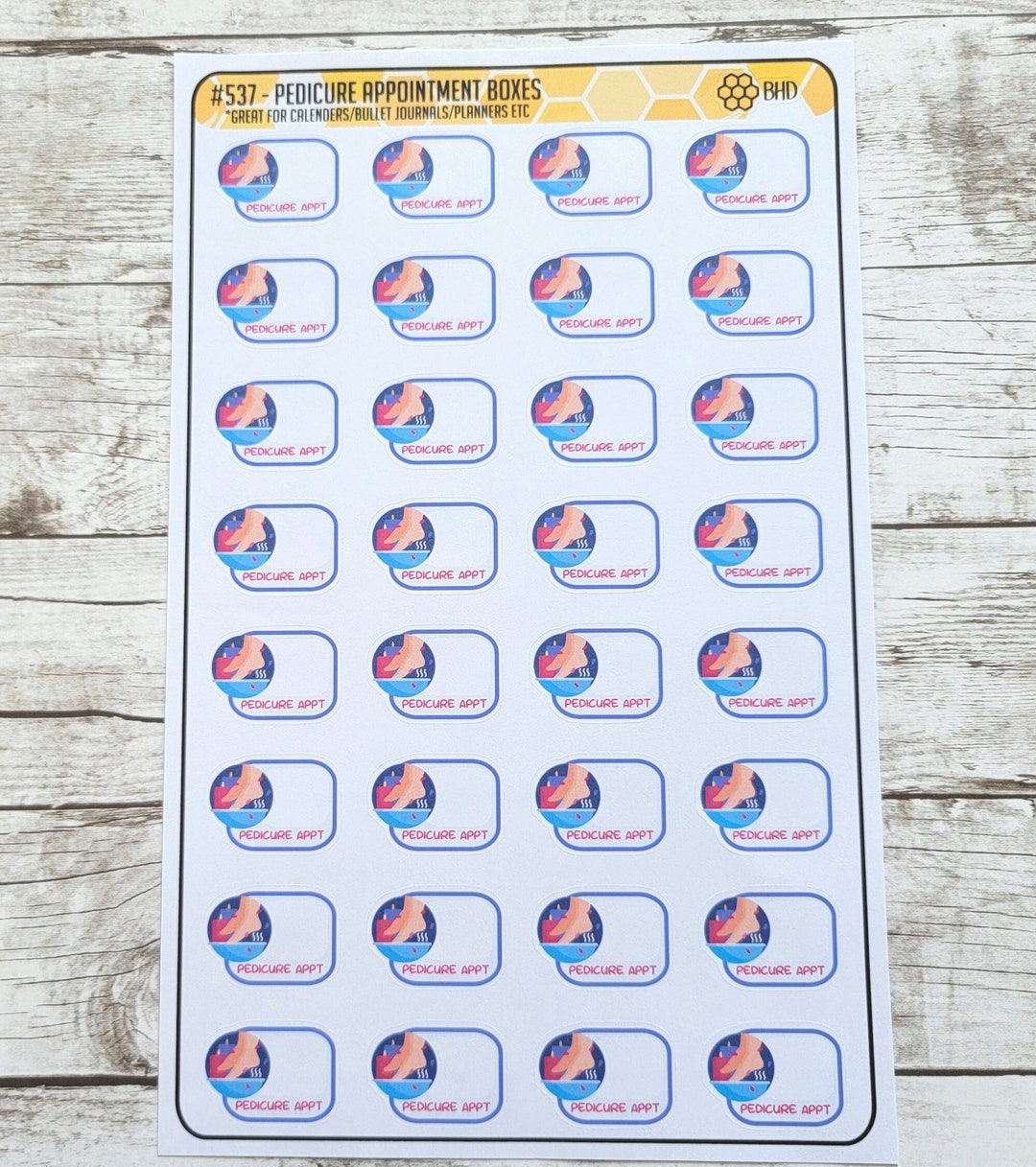 Pedicure Appointment Boxes (set of 32) Item #537 - Etsy