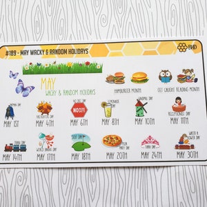 May Wacky & Random Holiday Stickers set of 16 Item 189 - Etsy