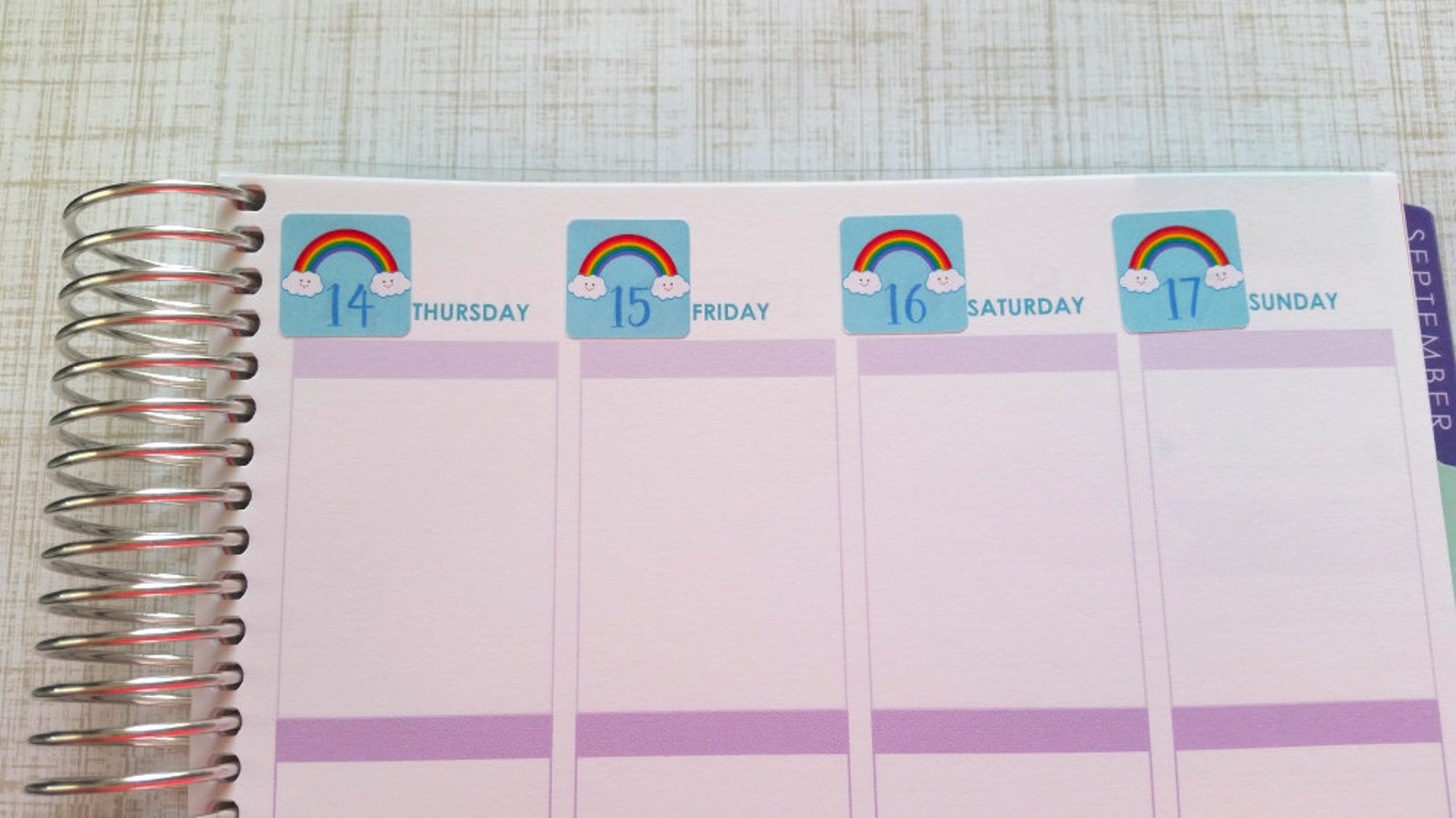 Rainbow Date Covers (set of 35) Item #278 - Etsy