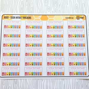 Soda Intake Trackers (set of 24) Item #061 - Etsy
