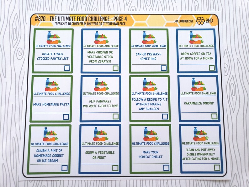 Ultimate Food Challenge (set of 48) Item #870 - Etsy