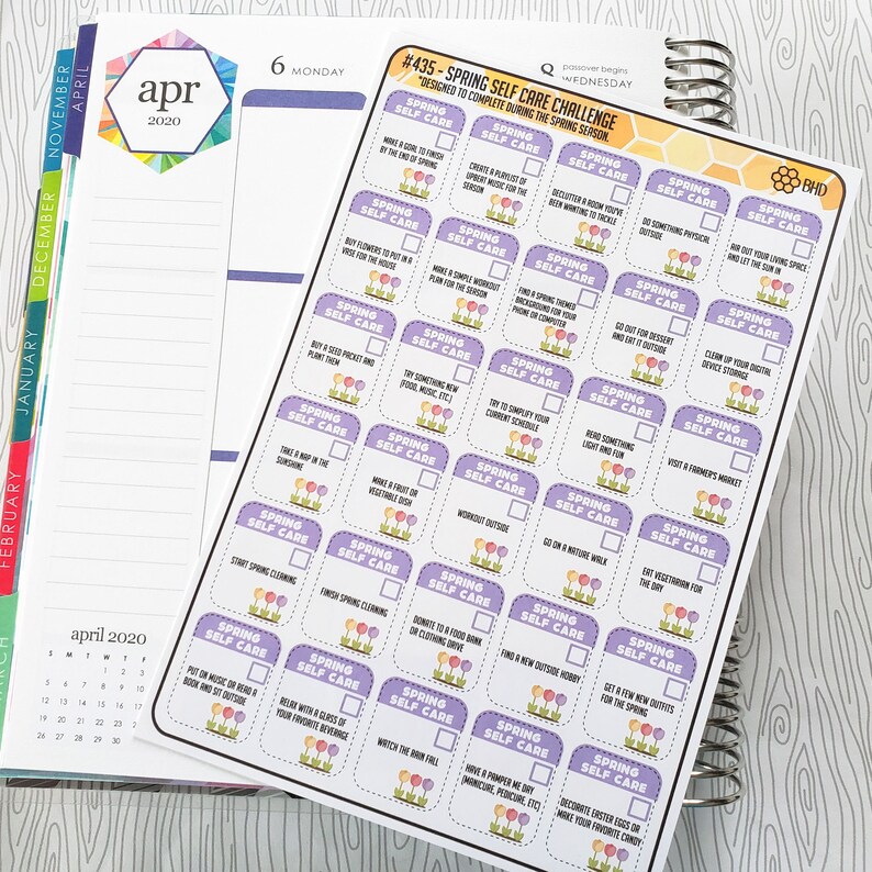 Spring Self Care Challenge set of 30 Item 435 - Etsy