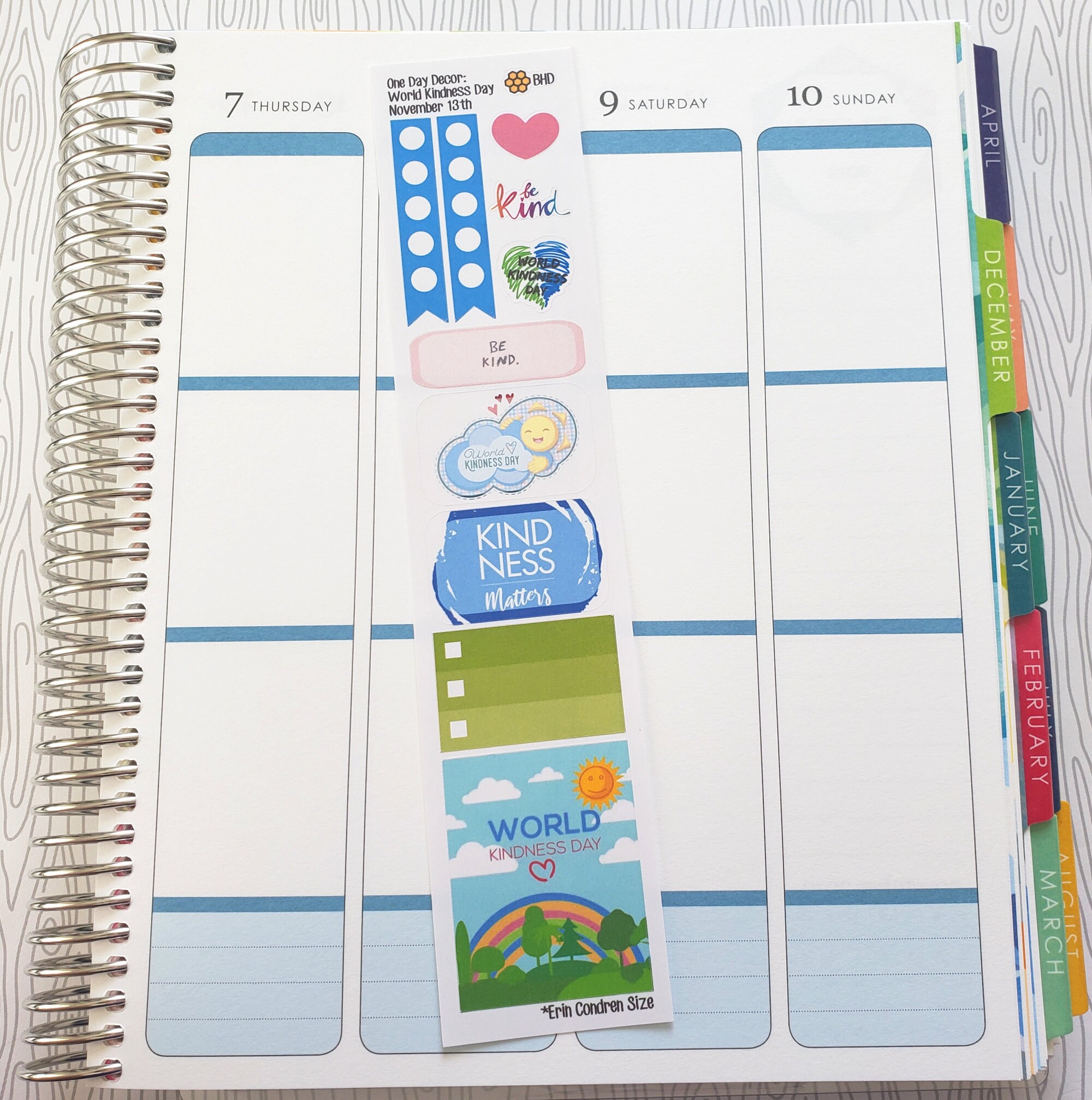 One Day Decor Strip // World Kindness Day set of 10 Item - Etsy