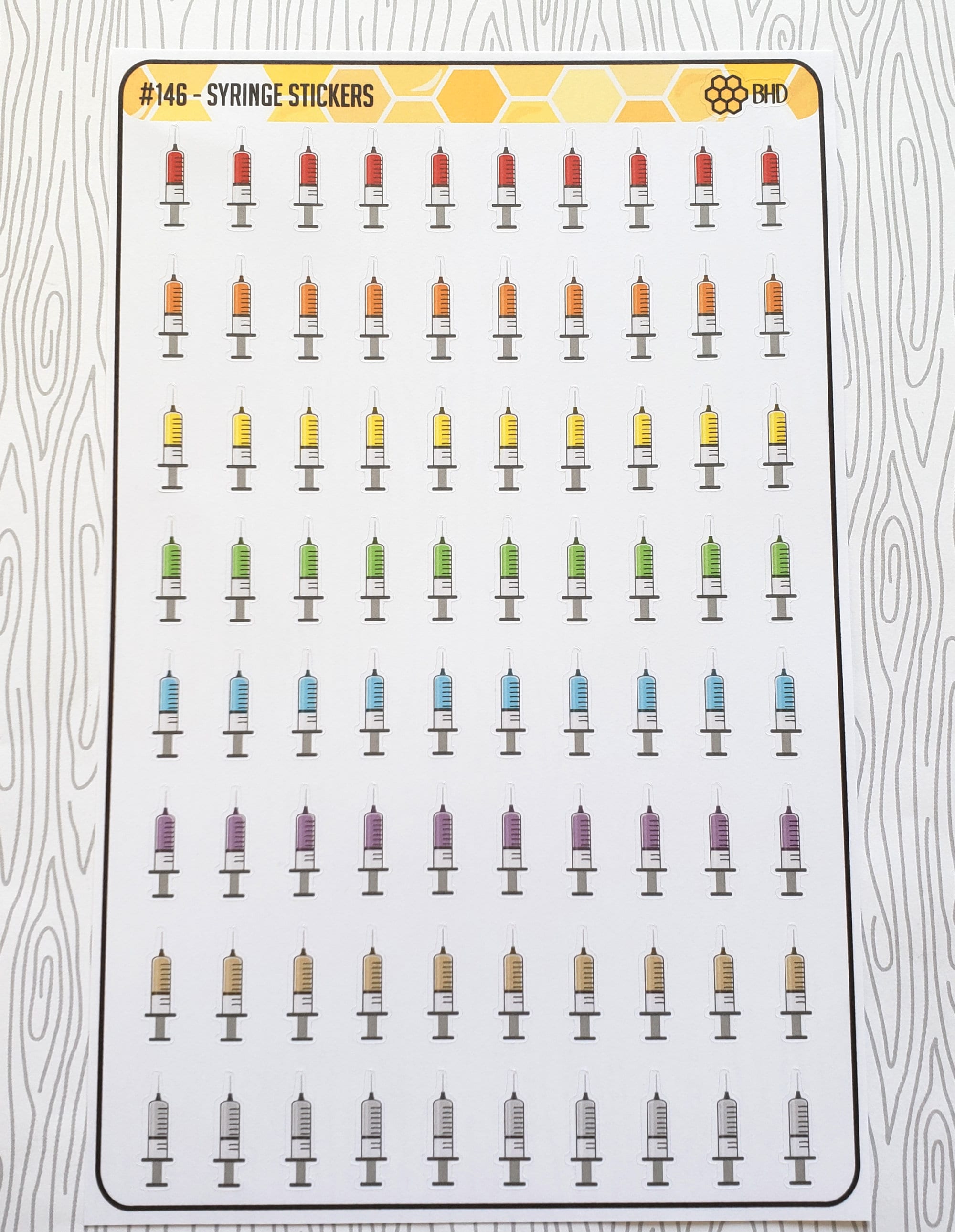 Syringe Stickers set of 80 Item 146 - Etsy
