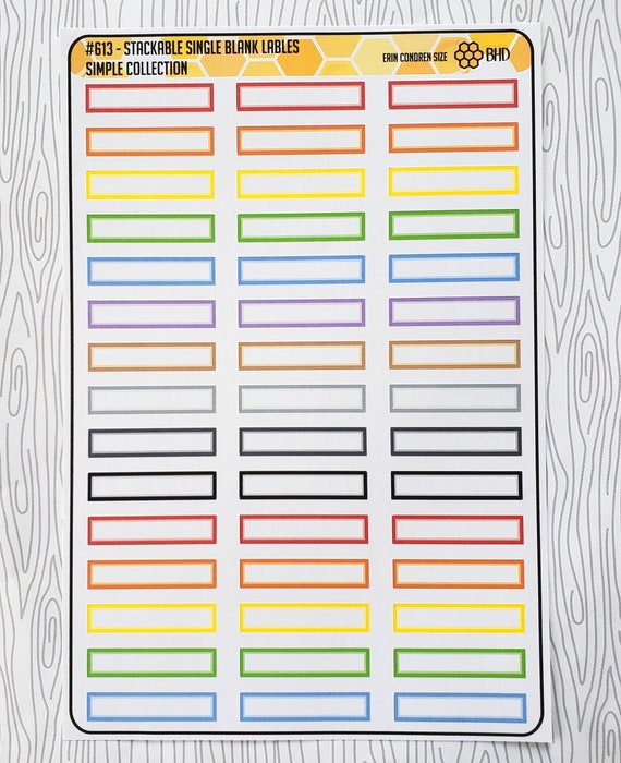 Stackable Single Blank Labels // Simple Collection set of 45 - Etsy