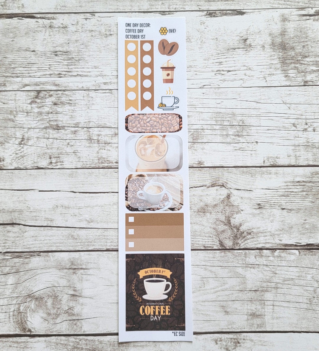 One Day Decor Strip // National Coffee Day (set of 10) Item #1243 - Etsy