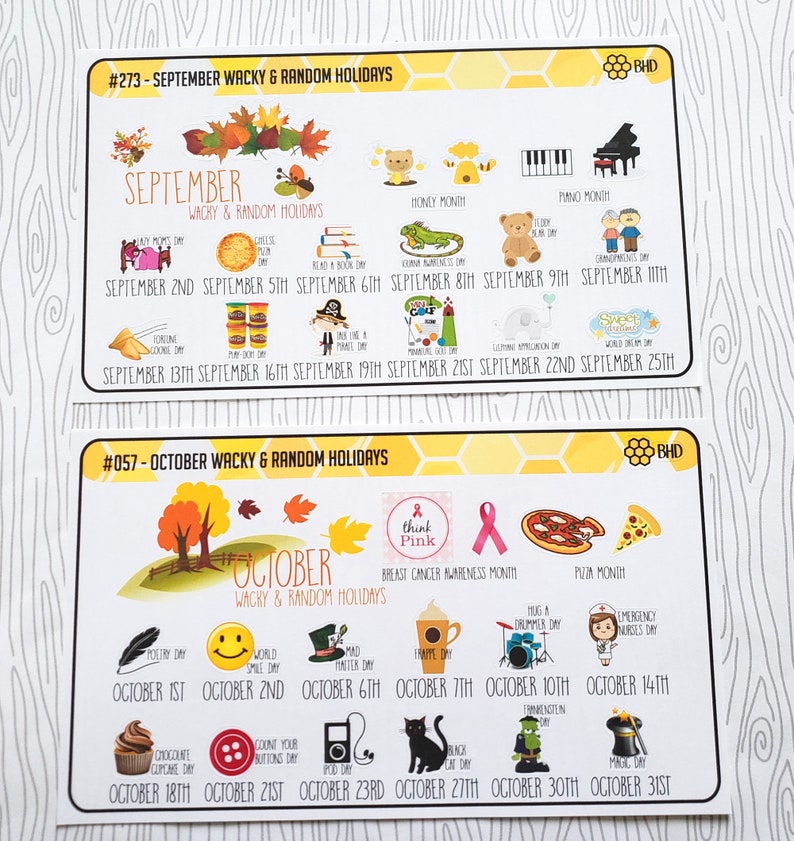 Wacky & Random Holidays // Full Year 12 Months // January - Etsy