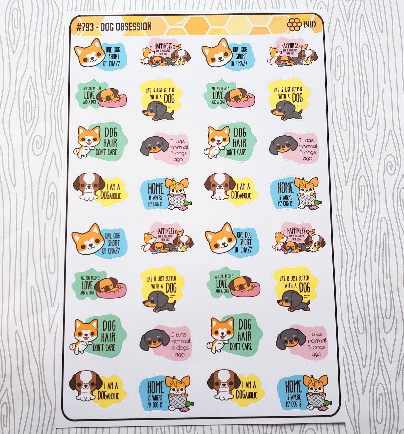 Dog Obsession Stickers set of 32 Item 793 - Etsy