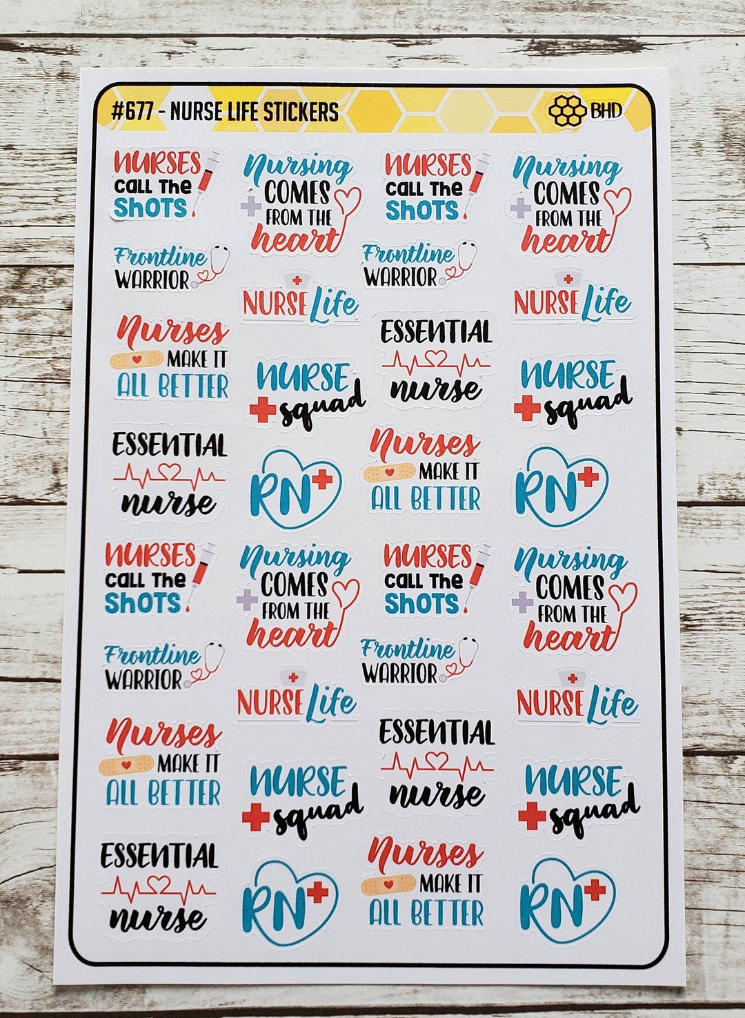 Nurse Life Stickers (set of 32) Item #677 - Etsy