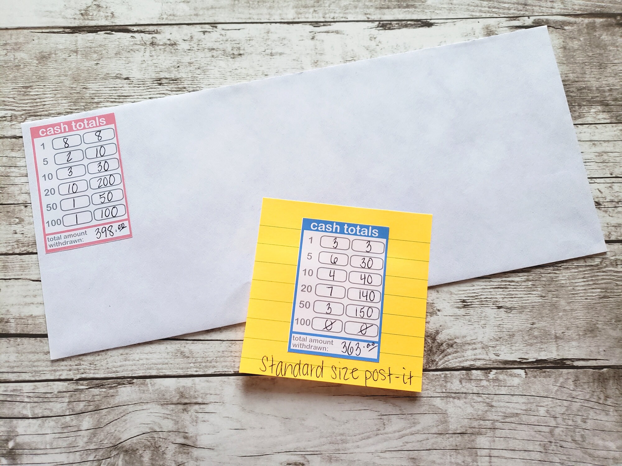 Cash Totals Trackers // Teller Sticky Slips // Bullet - Etsy UK