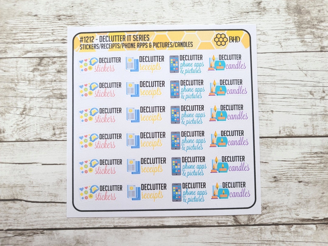 Declutter It Series // Stickers // Receipts // Phone Apps and Pictures ...