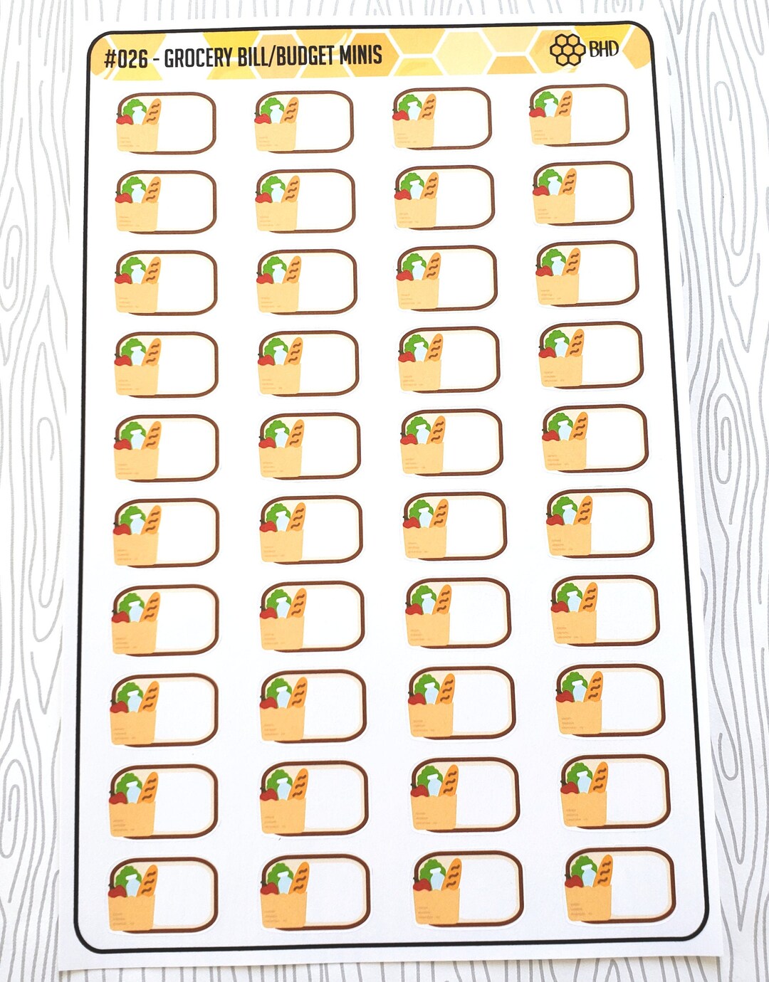 Grocery Bill // Grocery Budget Minis (set of 40) Item #026 - Etsy