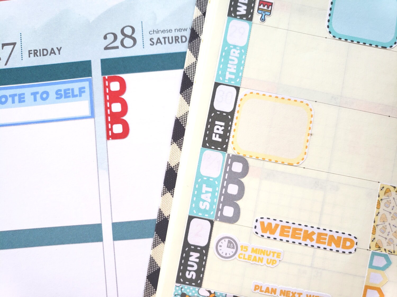 Side Stitched Checklist Minis // Bold or Pastel // Hobonichi - Etsy