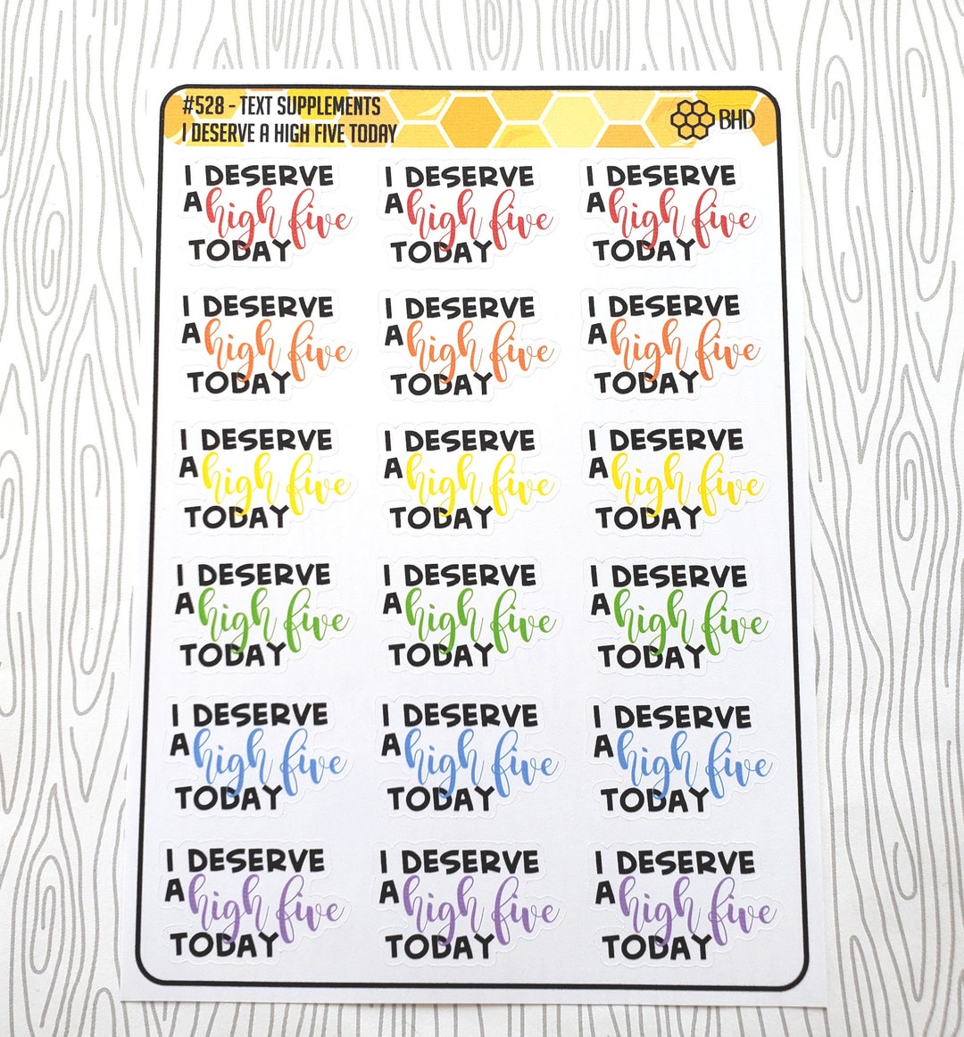 Text Supplements // I Deserve A High Five Today (set of 18) Item #528 ...