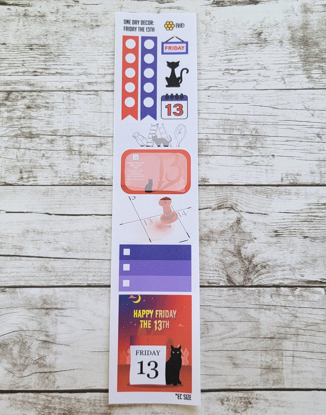 One Day Decor Strip // Friday the 13th (set of 10) Item #1259 - Etsy