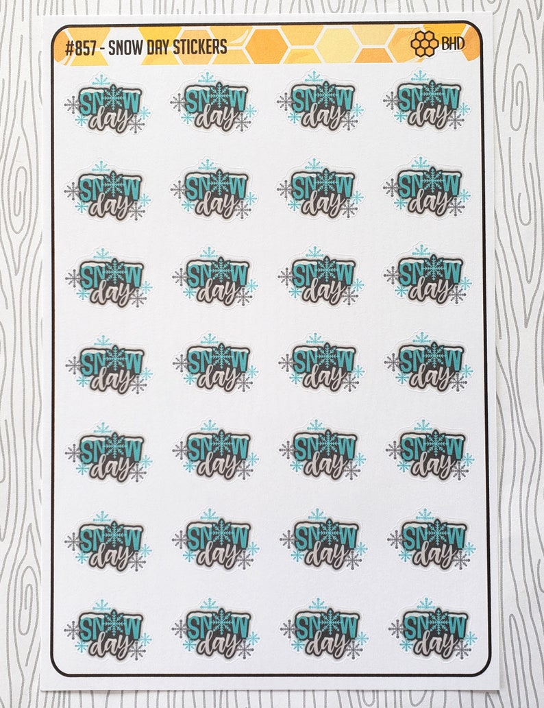 Snow Day Stickers (set of 28) Item #857 - Etsy