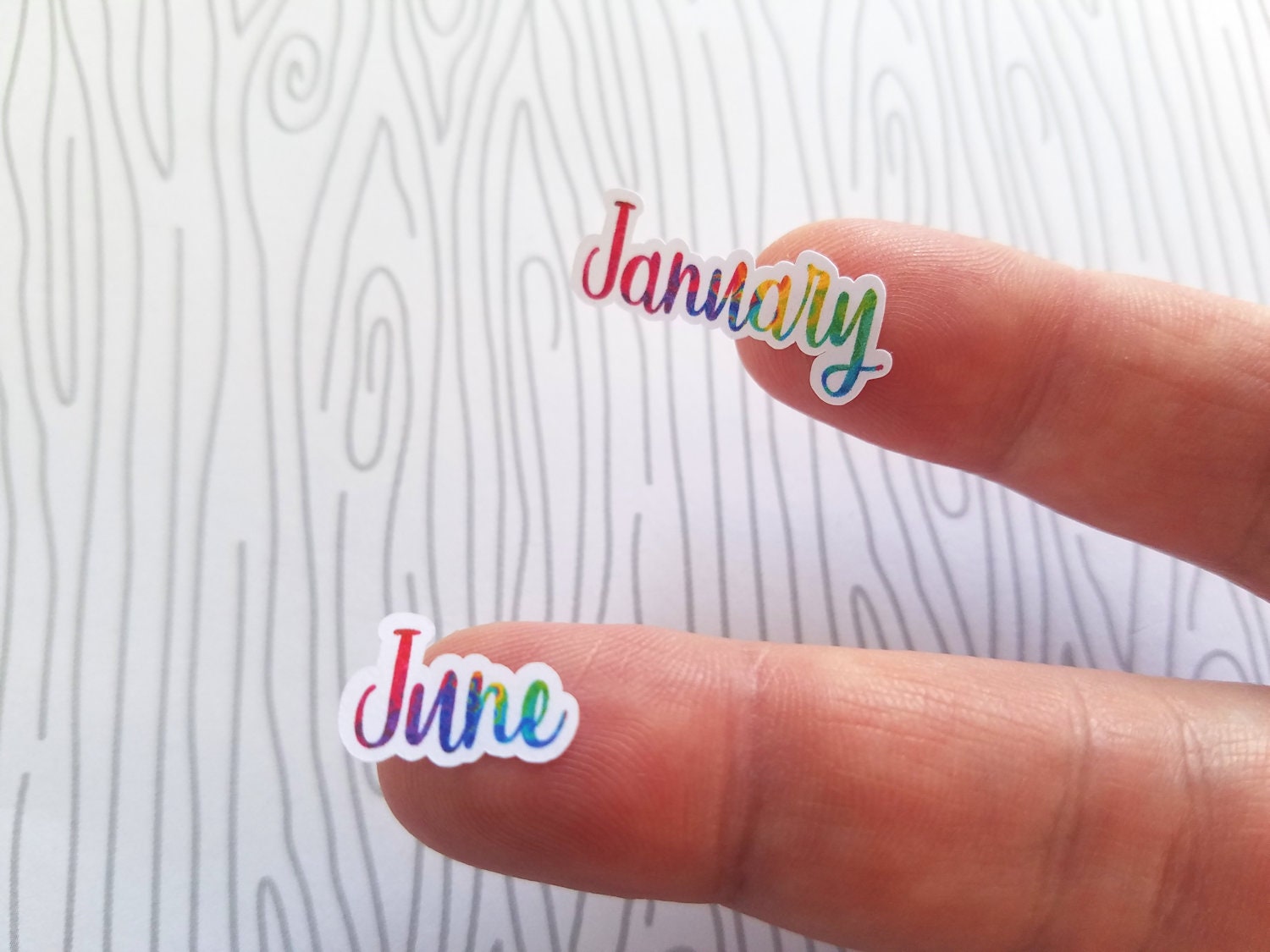Months of the Year Labels // Rainbow Cursive (set of 36) Item #237 - Etsy