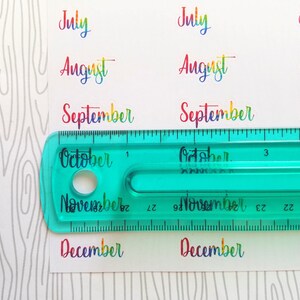 Months of the Year Labels // Rainbow Cursive set of 36 Item 237 - Etsy