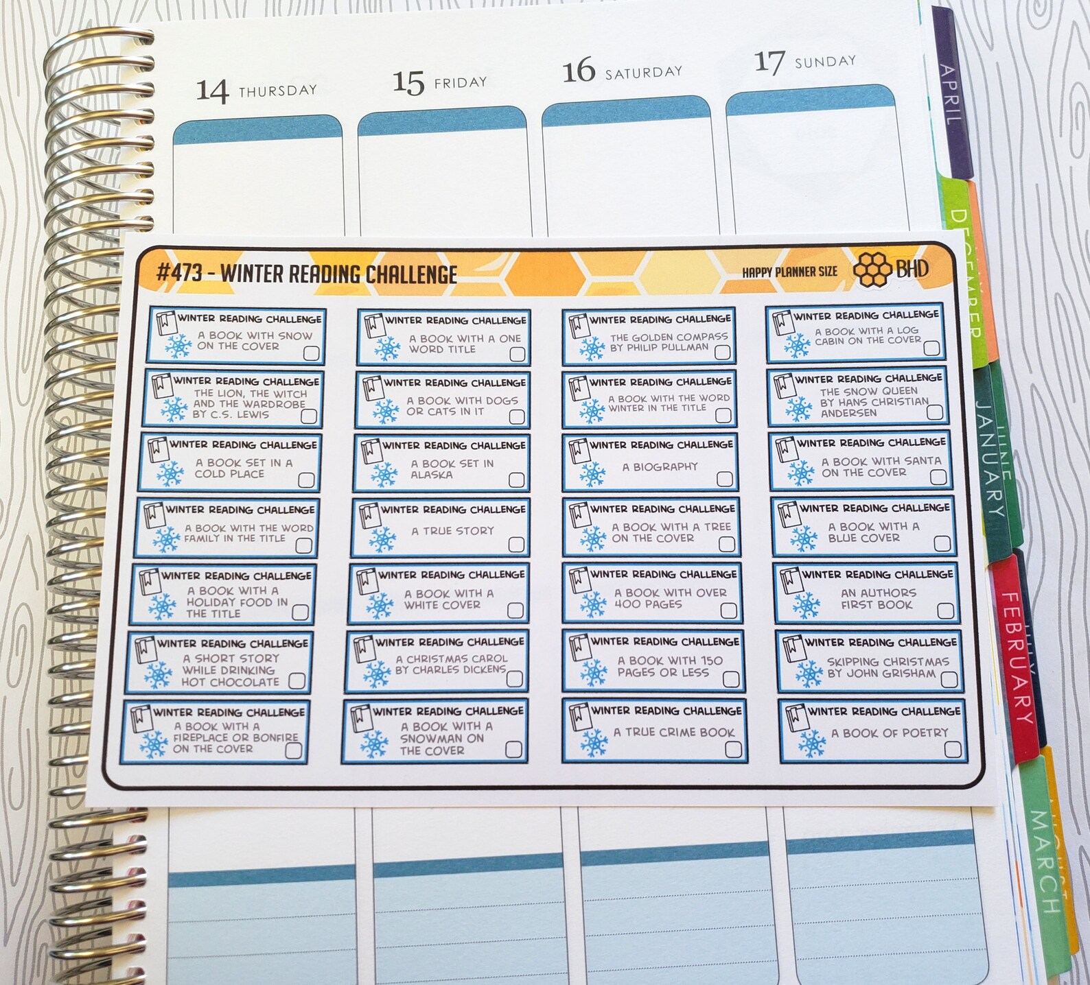 Winter Reading Challenge Stickers set of 28 Item 473 - Etsy