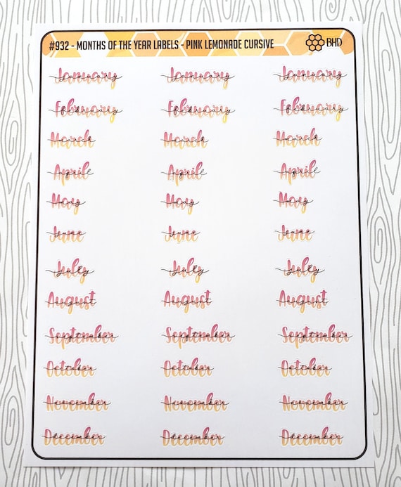 Cursive Year