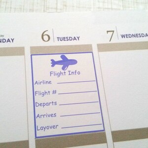 Flight Information Labels (set of 8) Item #029 - Etsy