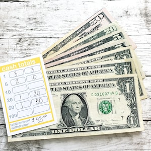 Cash Totals Trackers // Teller Slips // Paper Slips // 32 Lb Paper ...