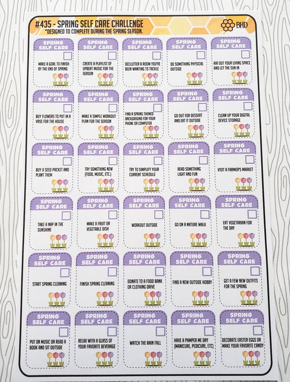 Spring Self Care Challenge set of 30 Item 435 - Etsy